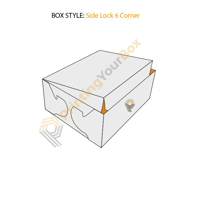 Custom Printed Side Lock Corner Packaging Boxes